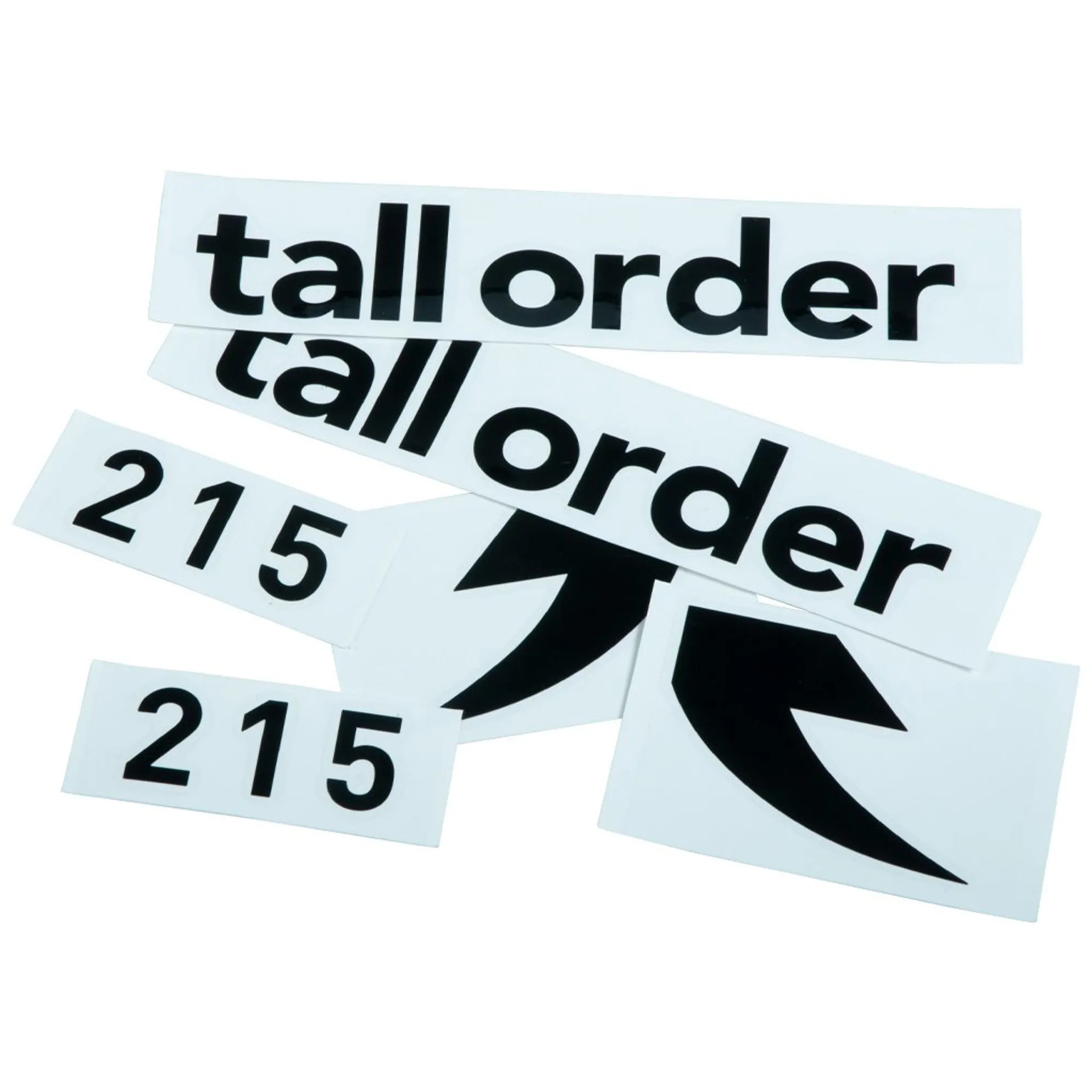 Tall Order 215 Stickers Black | Waller BMX